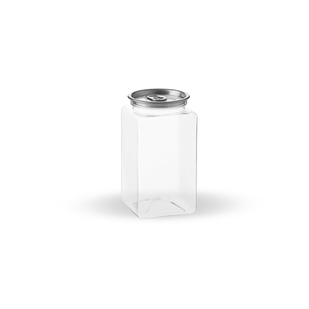Clear Square Can with lids 12 oz (200 Case) – Hammont